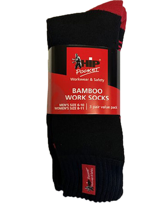 Hip Pocket 3 Yarn Work Socks - 3 Pack - Bamboo Textiles