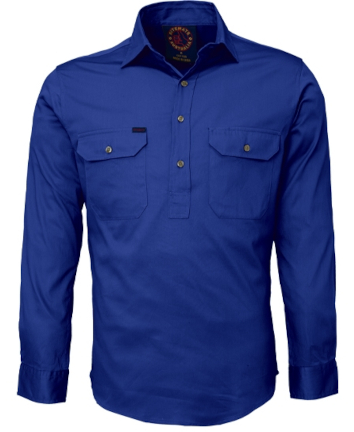 Closed Front Shirt - Long Sleeve | Workwear Shirts | Ritemate Workwear